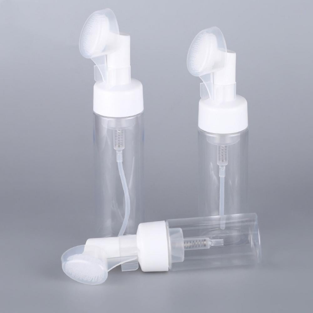 Pump Bottle for Facial Cleanser with Silicone Brush,Cleansing Mousse ...