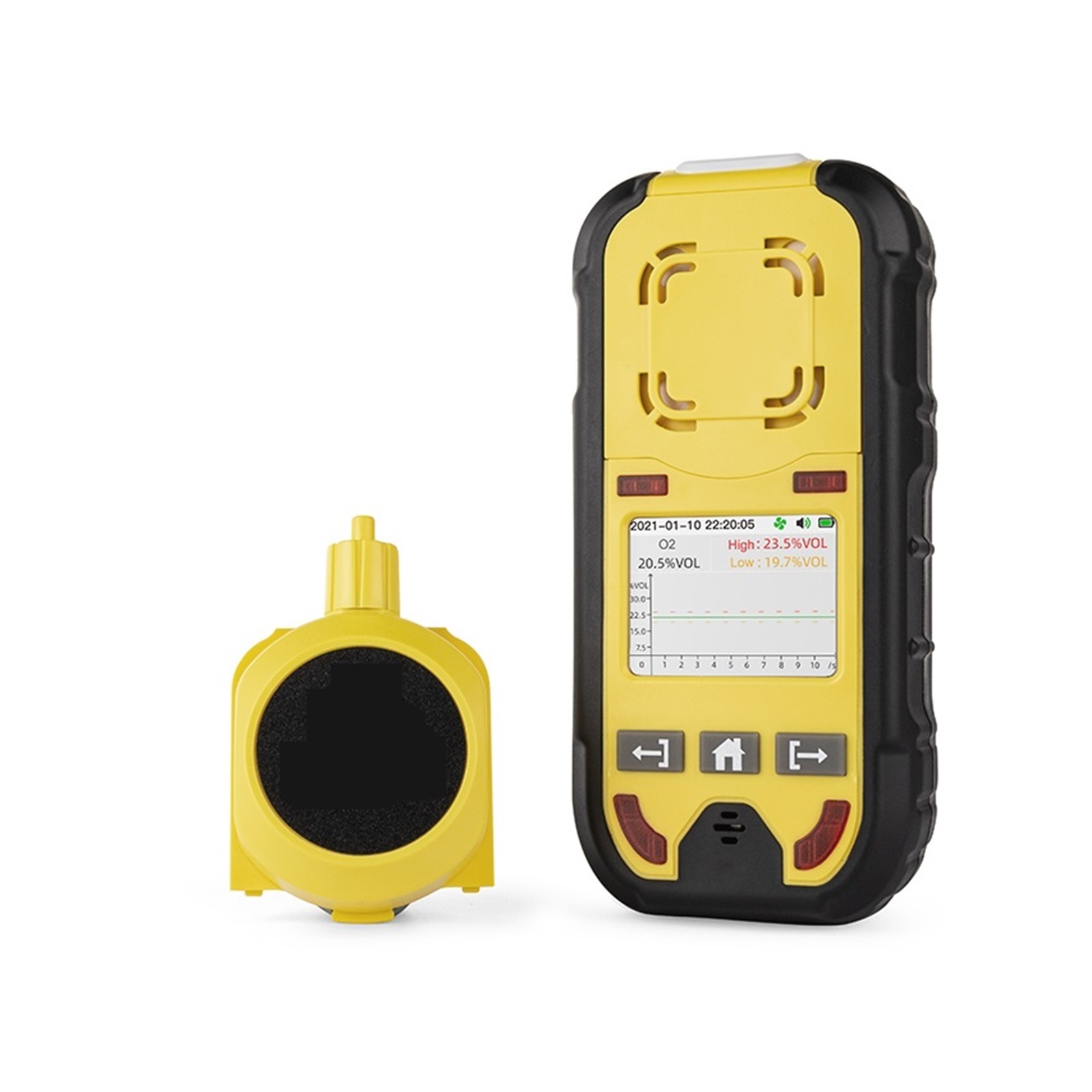 Pump Gas Monitor O2 H2S CO LEL Digital LCD Gas Detector Oxygen Hydrogen ...