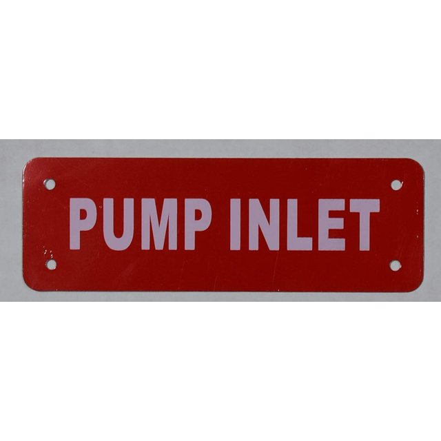 Pump Inlet Valve Sign (RED Reflective, Aluminium 2X6) (ref-2201 ...