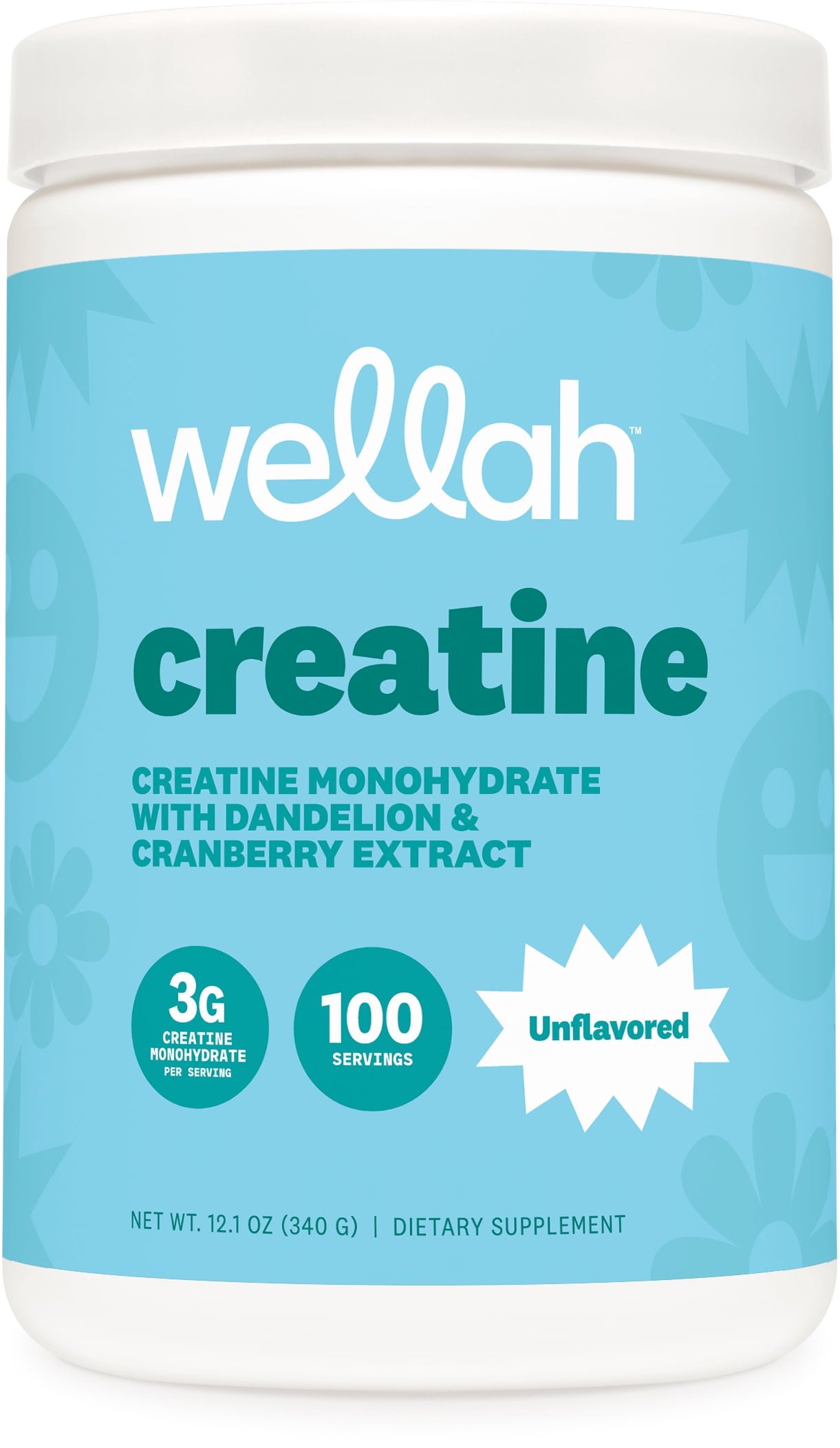 Wellah Creatine for Women - Creatine Monohydrate with Dandelion ...