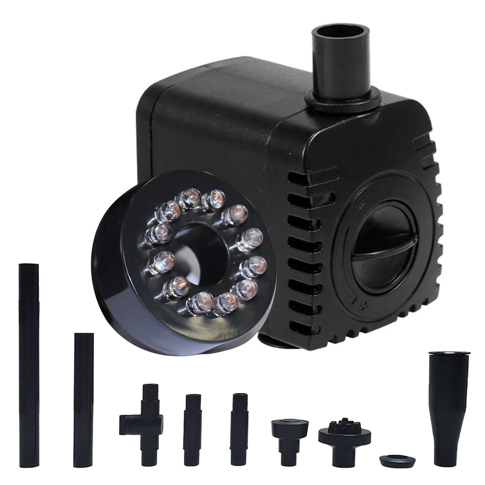Pump,Led 10w Ip68 Water Pump Ip68 Waterproof Fish With 12 Led Waterfall ...