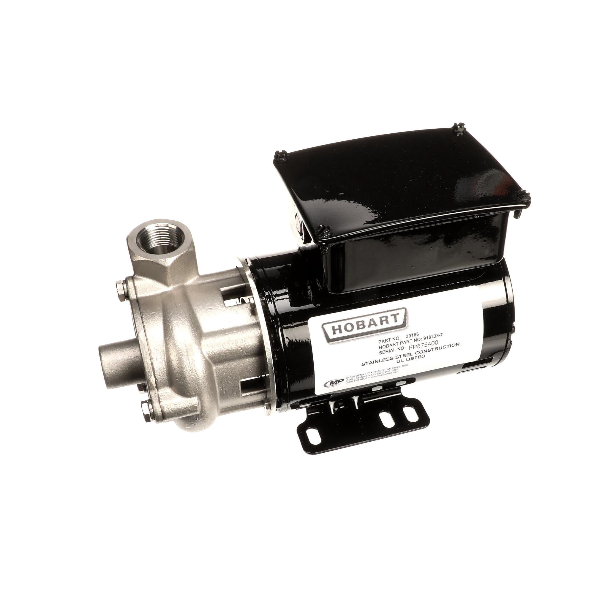 Hobart Pump/Mtr, Assemblyu, 1/6 Hp, Dual 00-918238-00007 - Genuine OEM ...