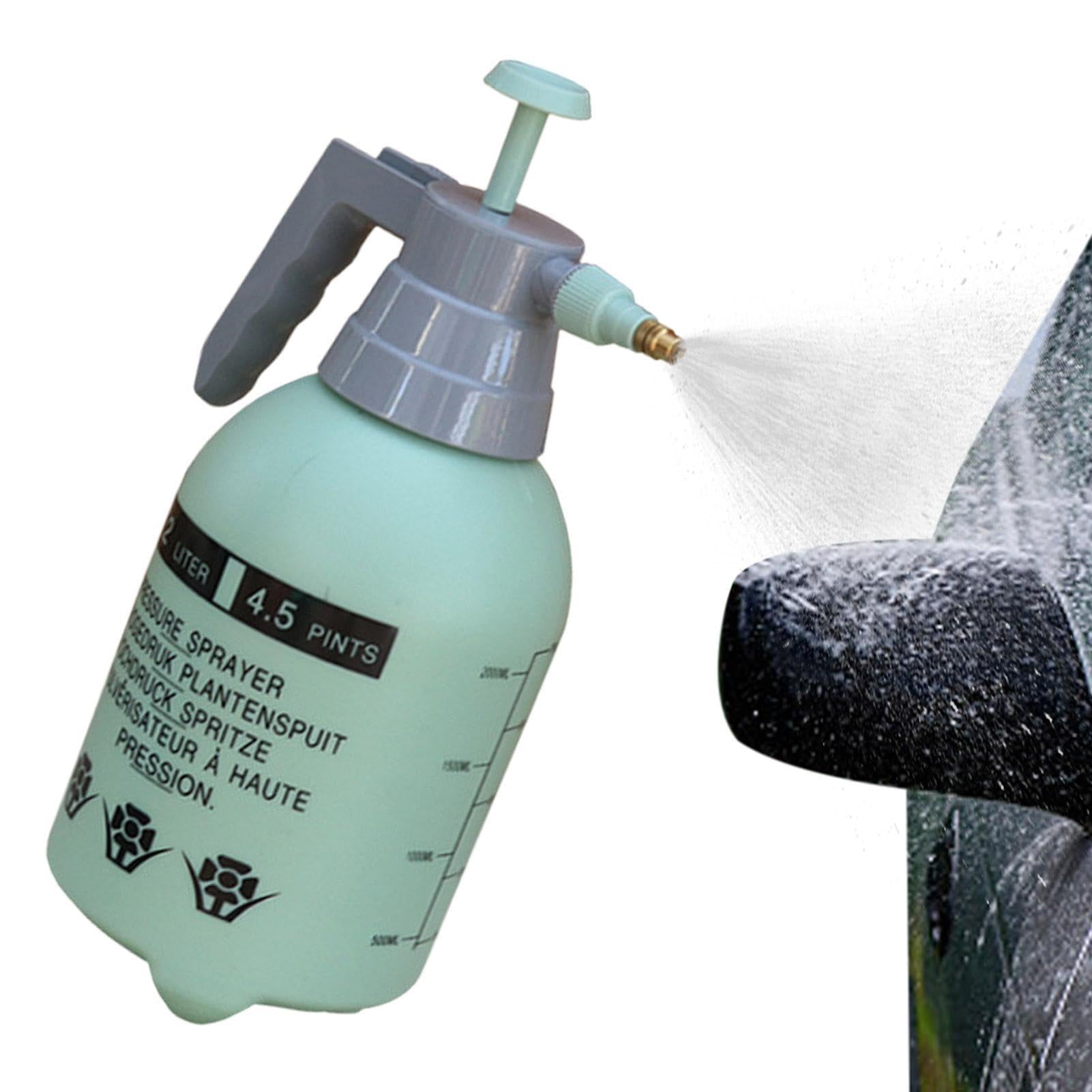 Pump Spray Bottle,Hand Pump Sprayer 2L Garden Sprayer - Pressurized ...