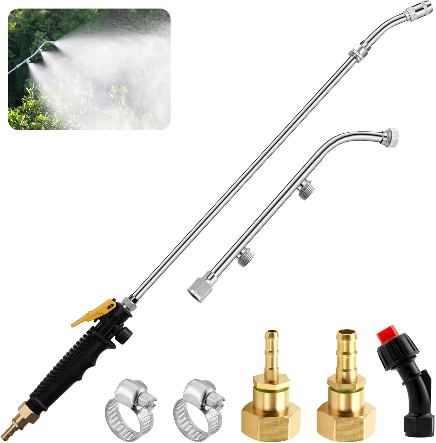 Pump Sprayer Wand with 3 Types of Nozzles, Fan Nozzle Replacement Wand ...