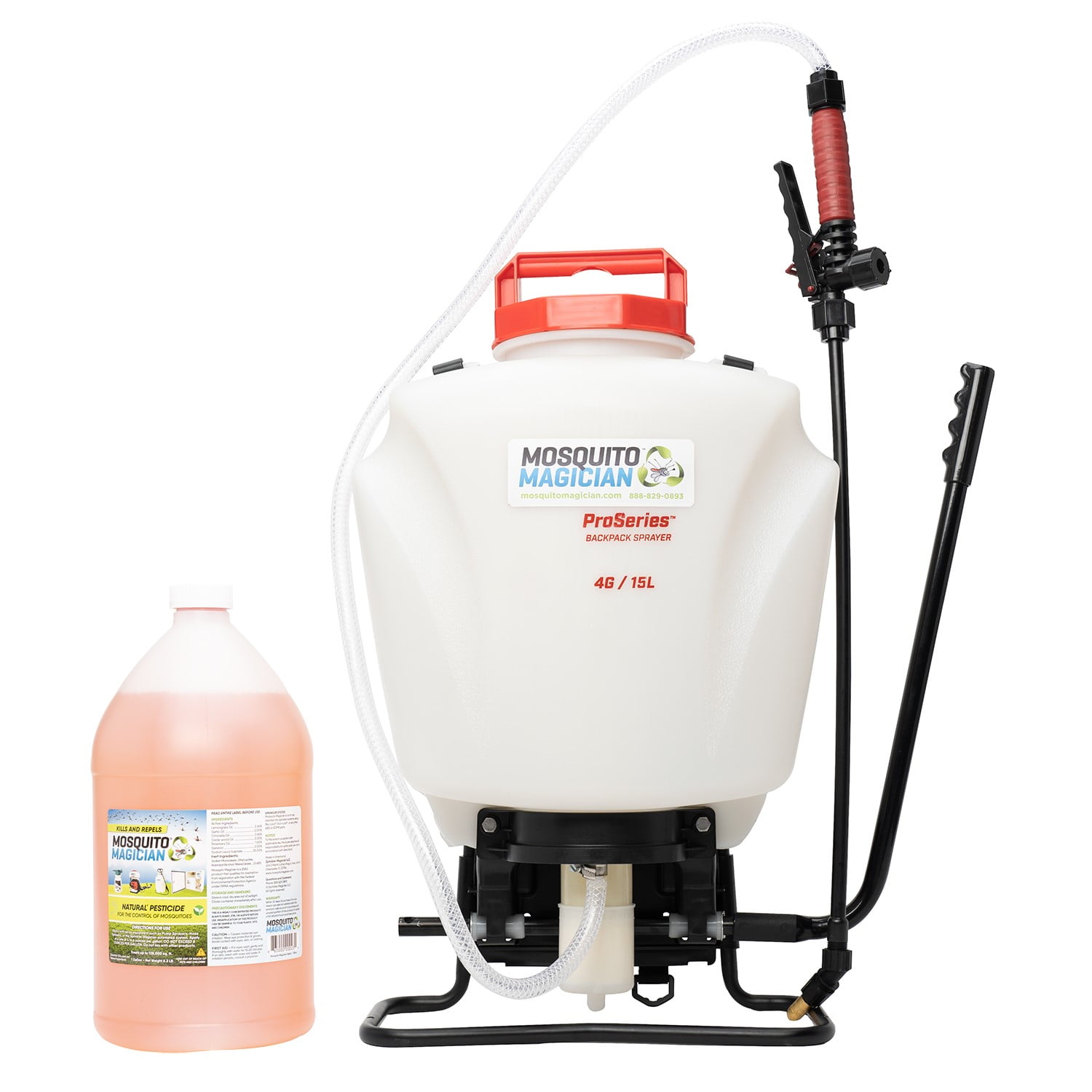 Pump Up Backpack Sprayer + 1 Gallon Mosquito Killer & Repellent ...