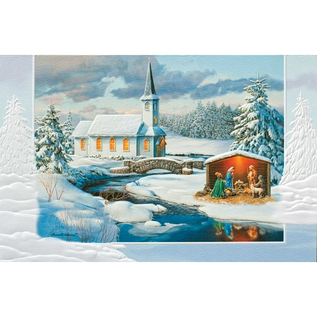 Pumpernickel Press Embossed Christmas Bible Scripture Greeting Cards ...