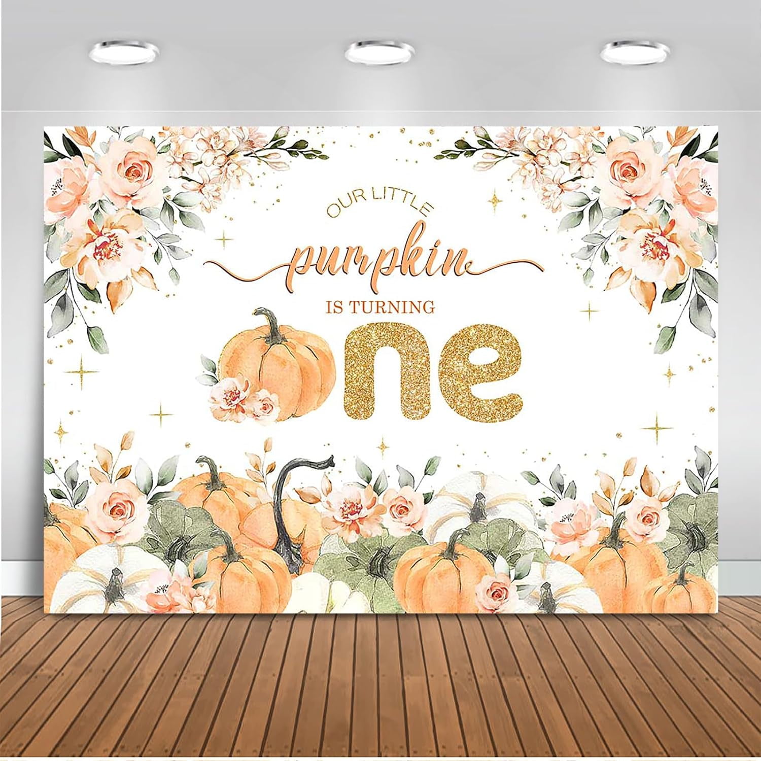 Pumpkin 1st Birthday Backdrop Fall Pumpkin 1st Birthday Decorations ...