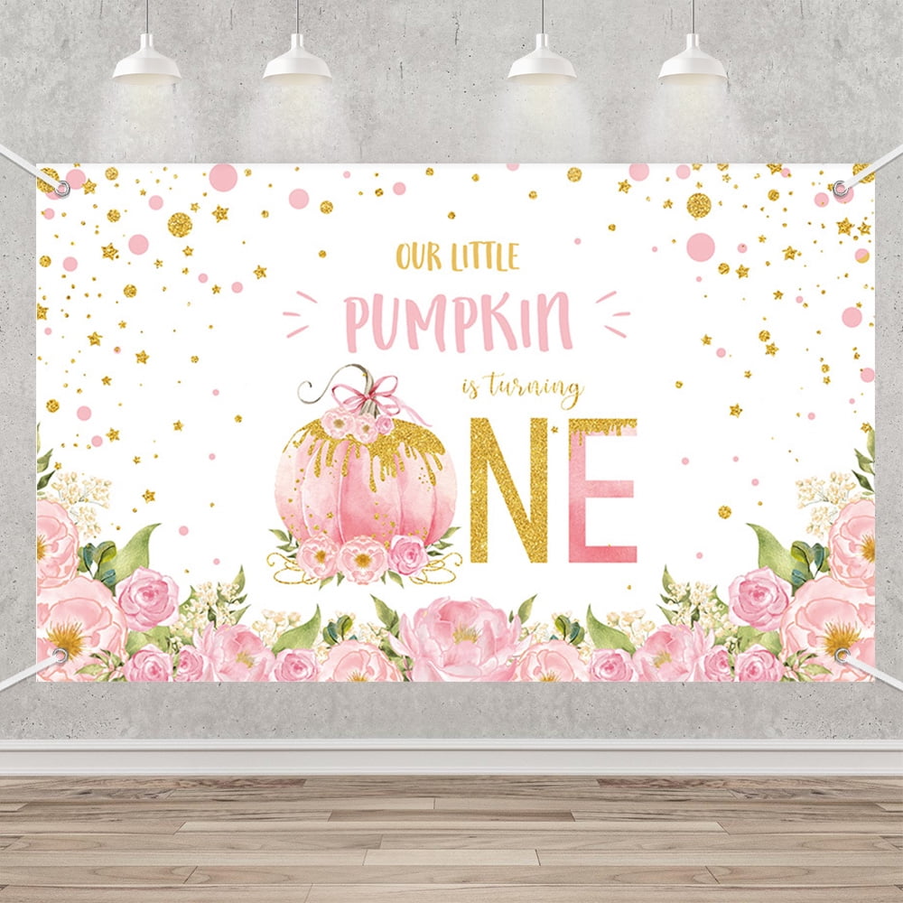 Pumpkin 1st Birthday Party Banner for Girl Autumn Fall 1st Birthday ...