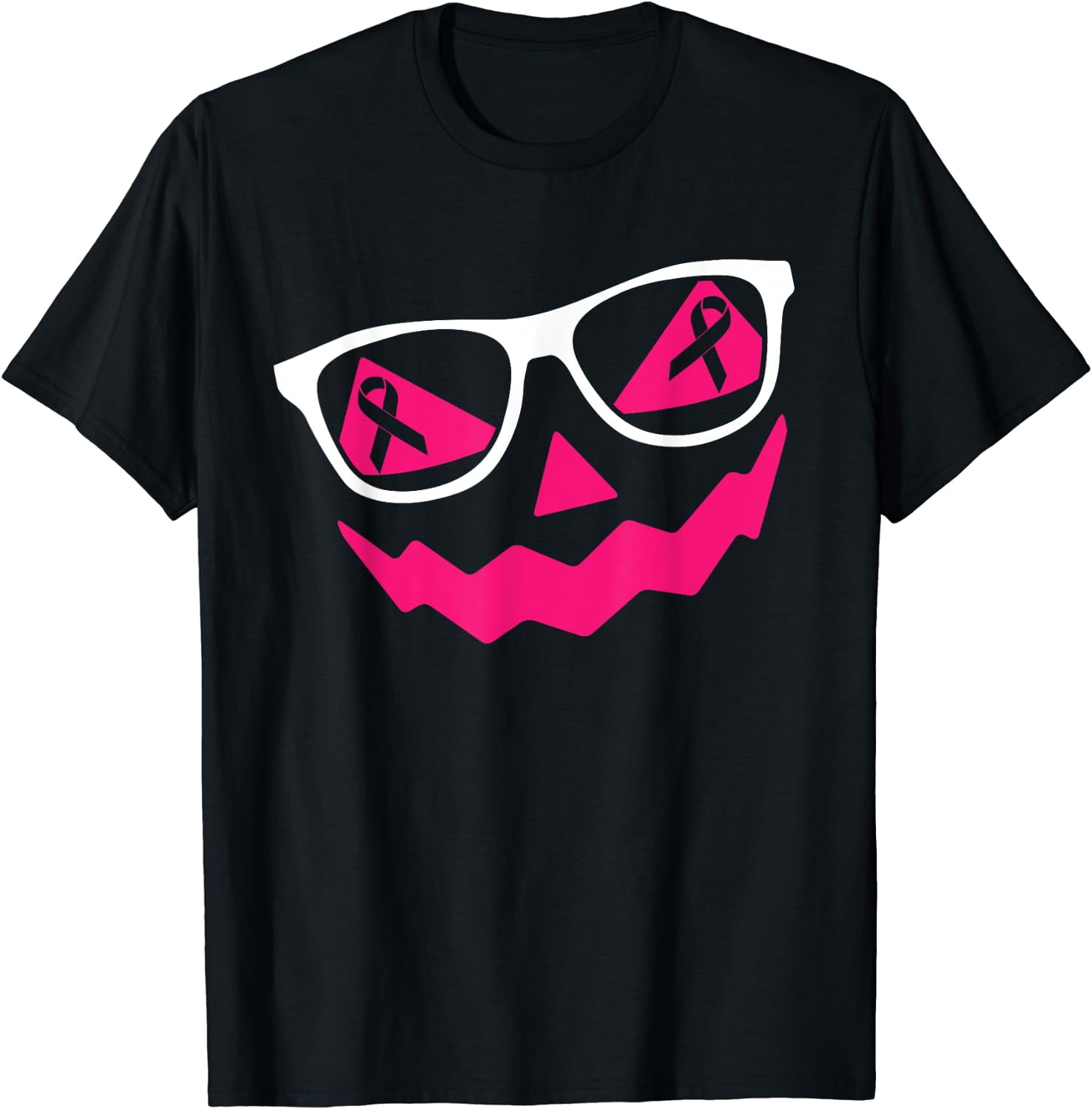 Pumpkin Breast Cancer Awareness Ribbon Halloween Costume T-Shirt ...