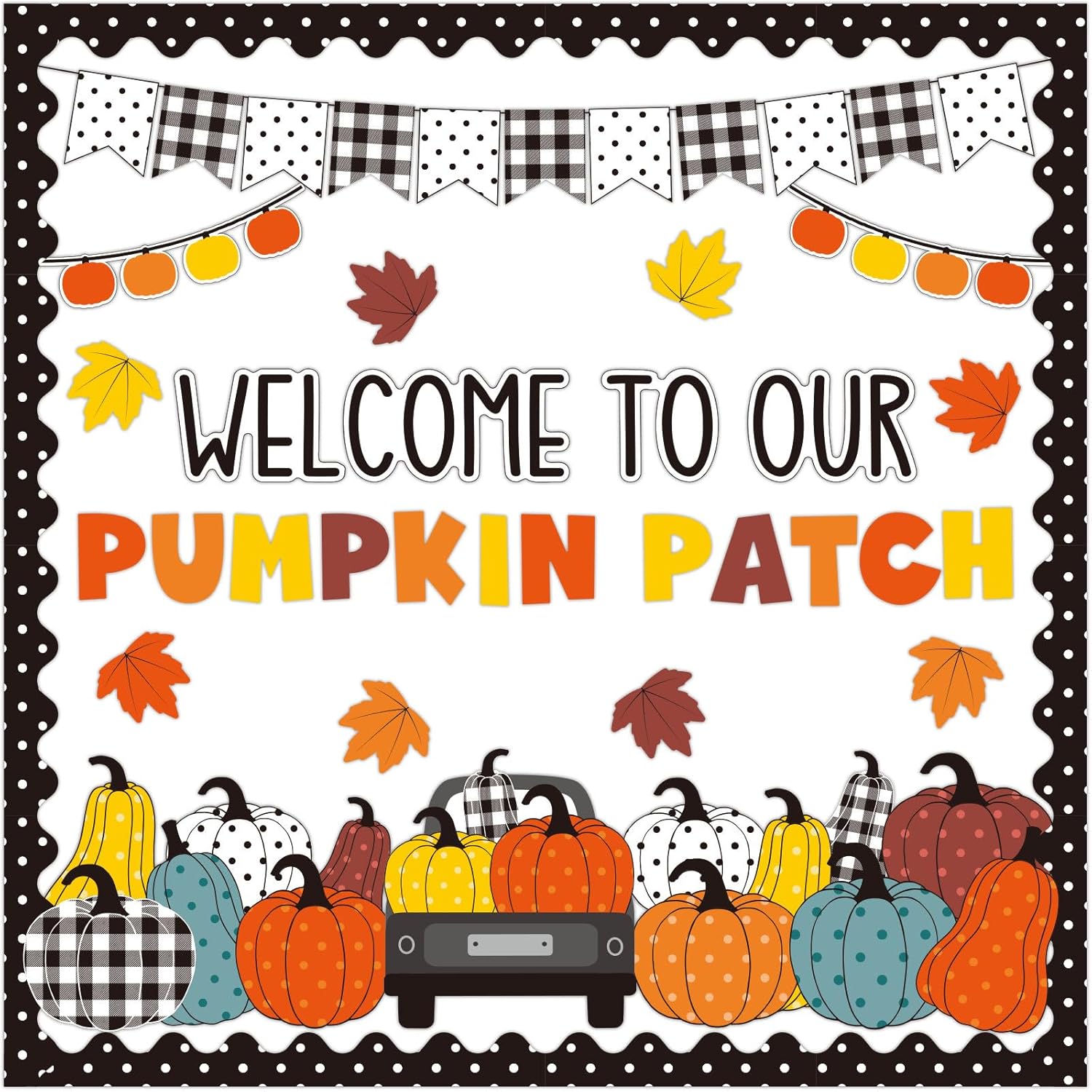 Pumpkin Bulletin Board Set Fall Thanksgiving Pumpkin Paper Cutouts Fall ...