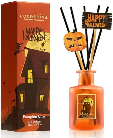 Pumpkin Chai Reed Diffuser, 3.38 oz Fall Home Fragrance with Sticks ...