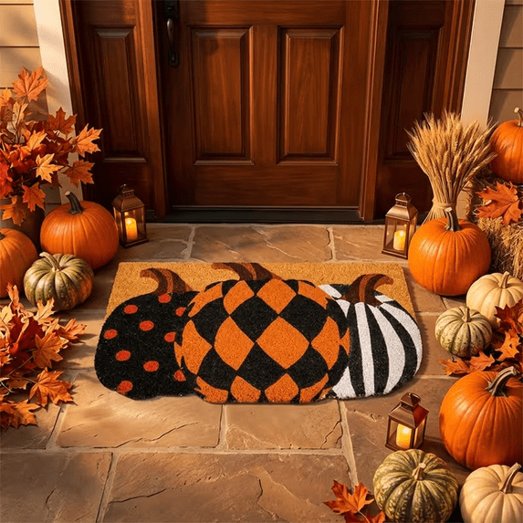 Pumpkin Coir Door Mat - Walmart.com