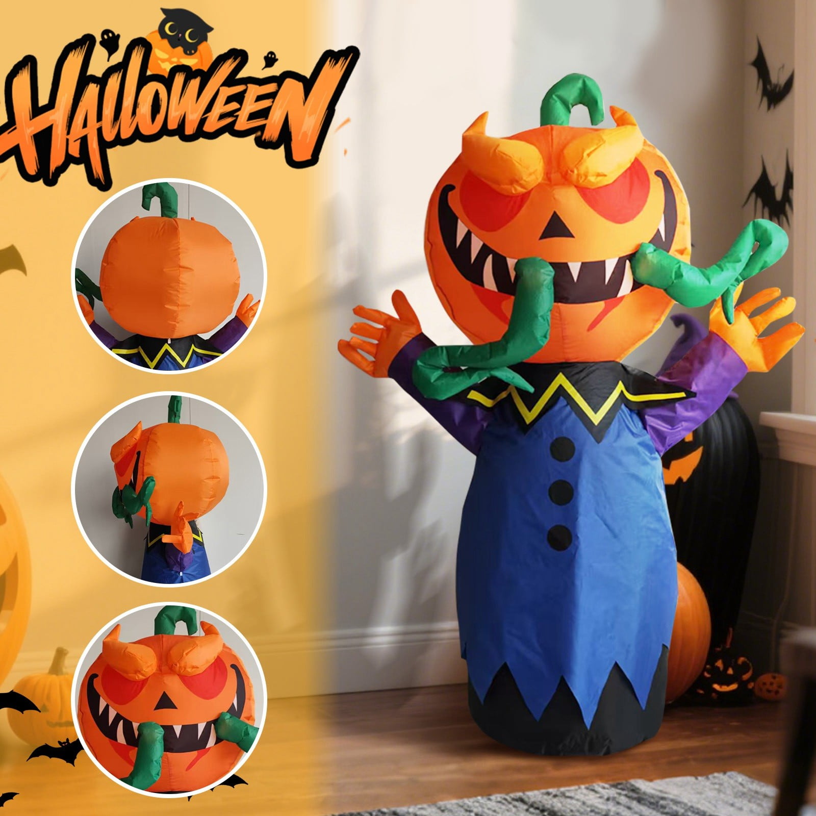 Pumpkin Decor Halloween Pumpkins Halloween Inflatable Pumpkin Monster ...