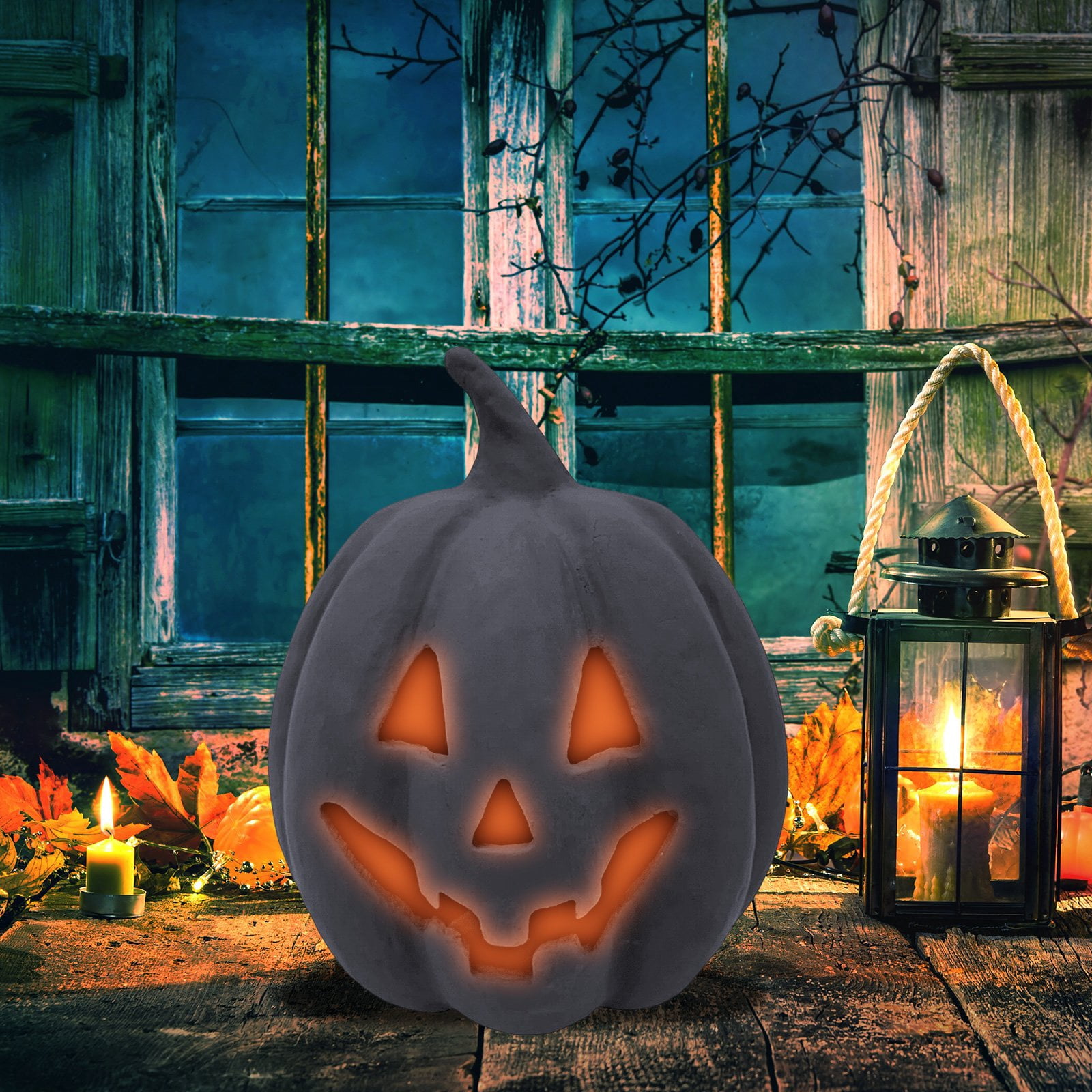 Pumpkin Decor Paper Mache Pumpkin Tabletop Decor Halloween Paper Mache ...