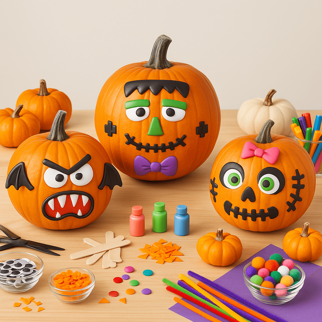Pumpkin Decorating Kit 3-Pack, Assorted Styles – No-Carve Halloween ...