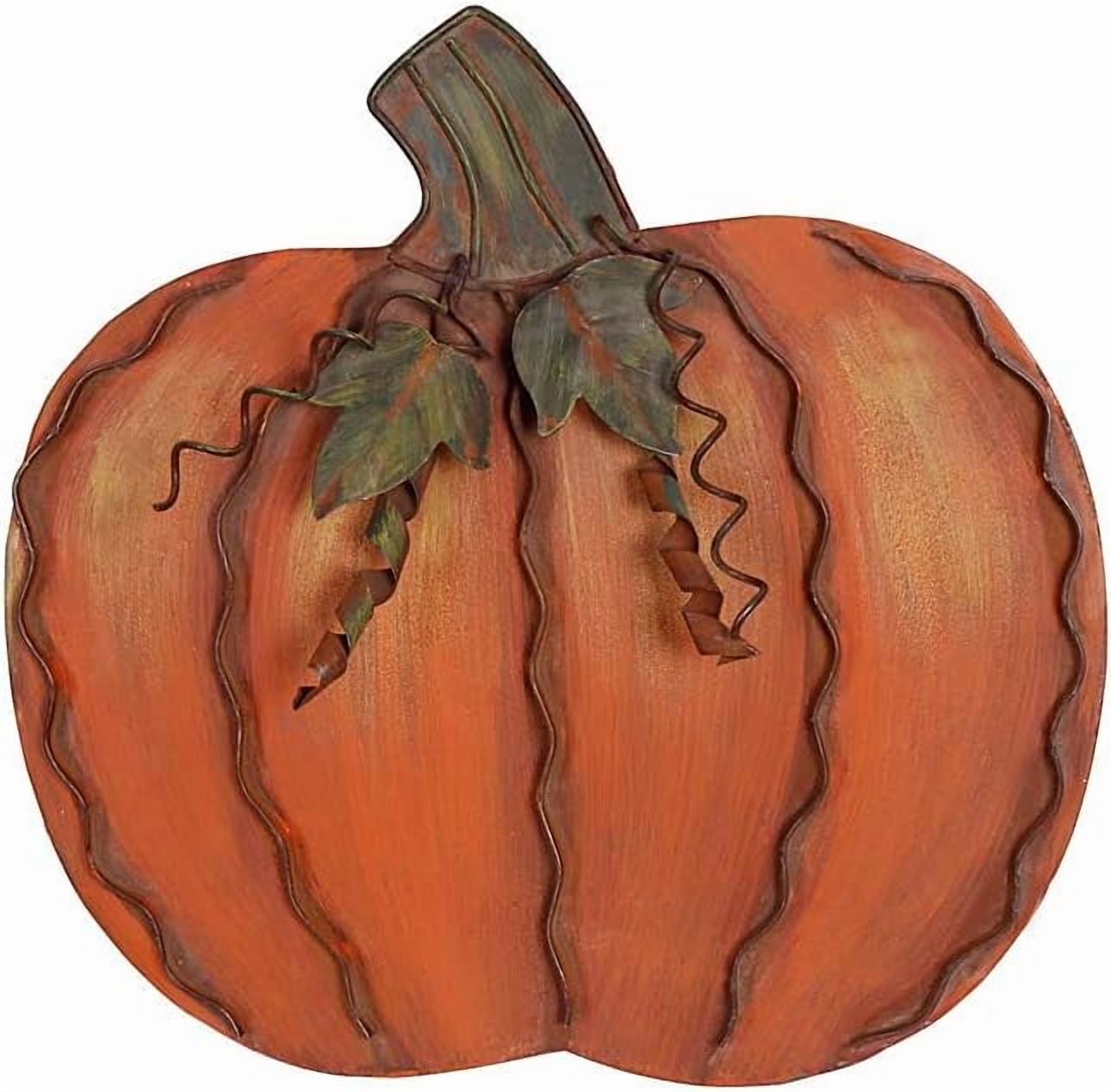 Pumpkin Decoration for Home, Free Standing Metal Flat Pumpkins for ...