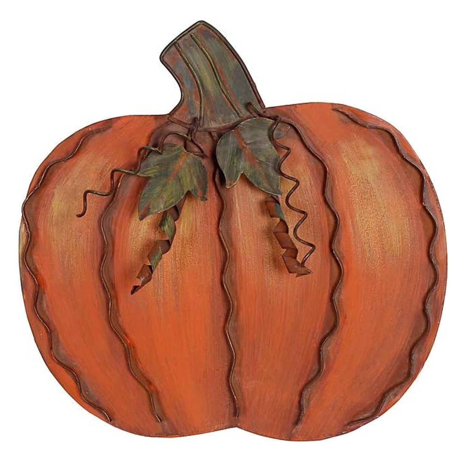 Pumpkin Decoration for Home, Free Standing Metal Flat Pumpkins for ...