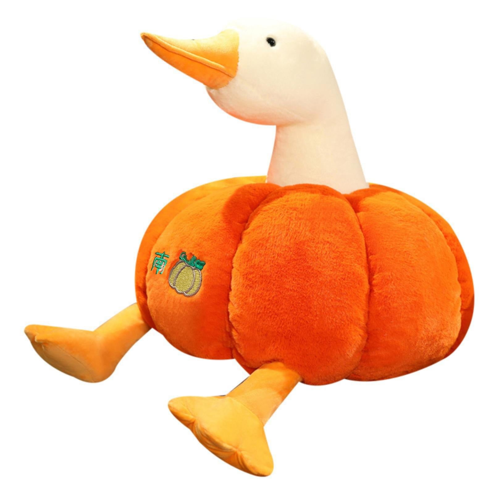 Pumpkin Duck Plush Toy Cute Plushie Hugging Plush Pillow Duck Stuffed ...