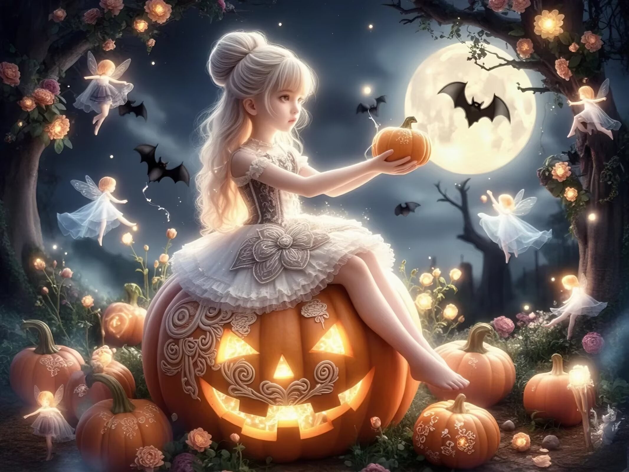 Pumpkin Elf Bat 70 Piece Wooden Jigsaw Puzzles For Adults Halloween ...