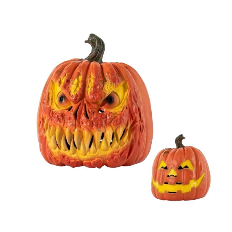 Pumpkin Face Resin Decoration Halloween Table Prop Dress-Up Accessory ...
