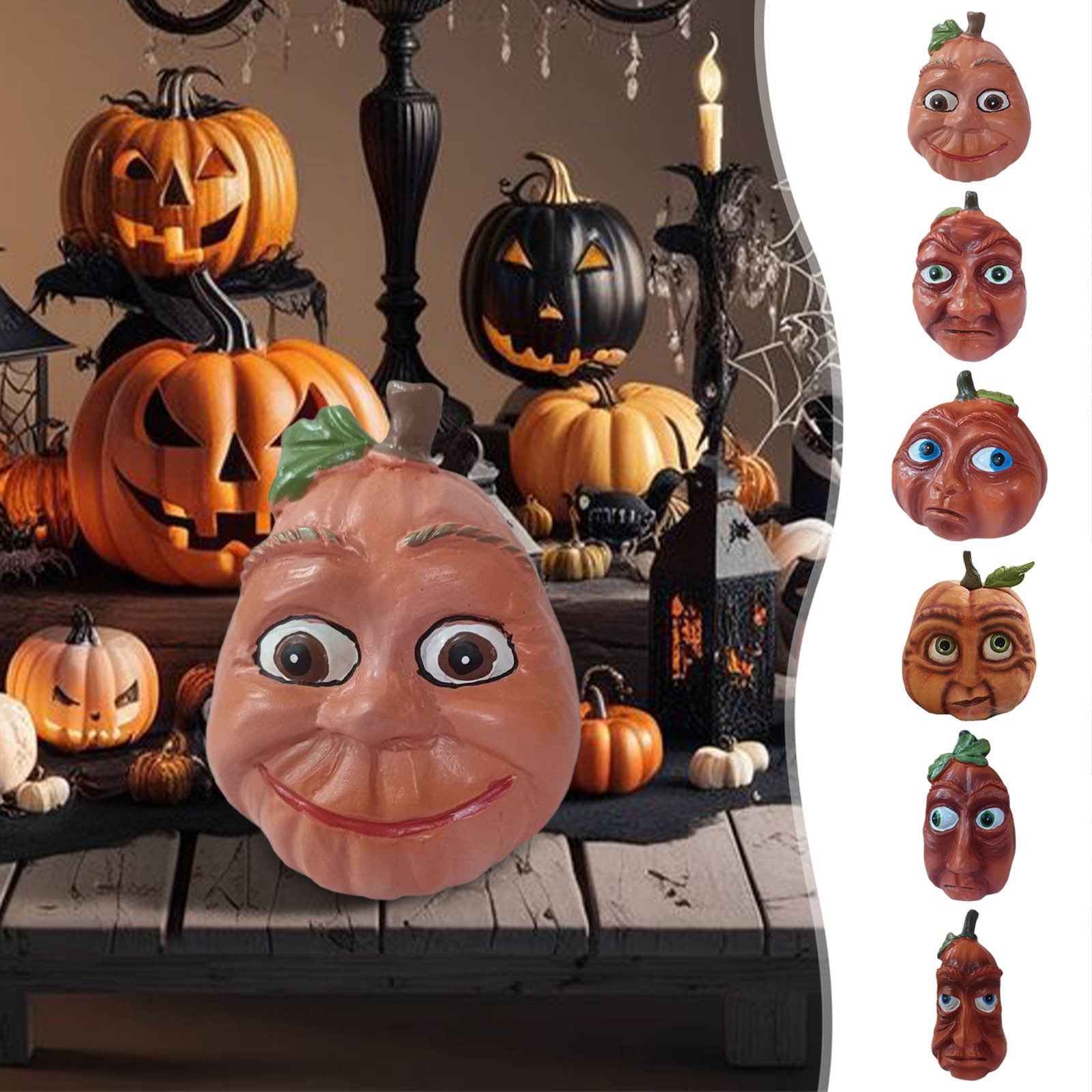Pumpkin Face Yard Decoration - Cute Halloween Festive Decor, Expressive ...