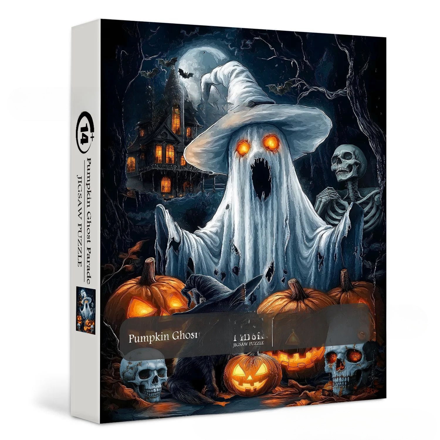 Pumpkin Ghost Parade Jigsaw Puzzle 1000 Pieces - Haunted House Design ...