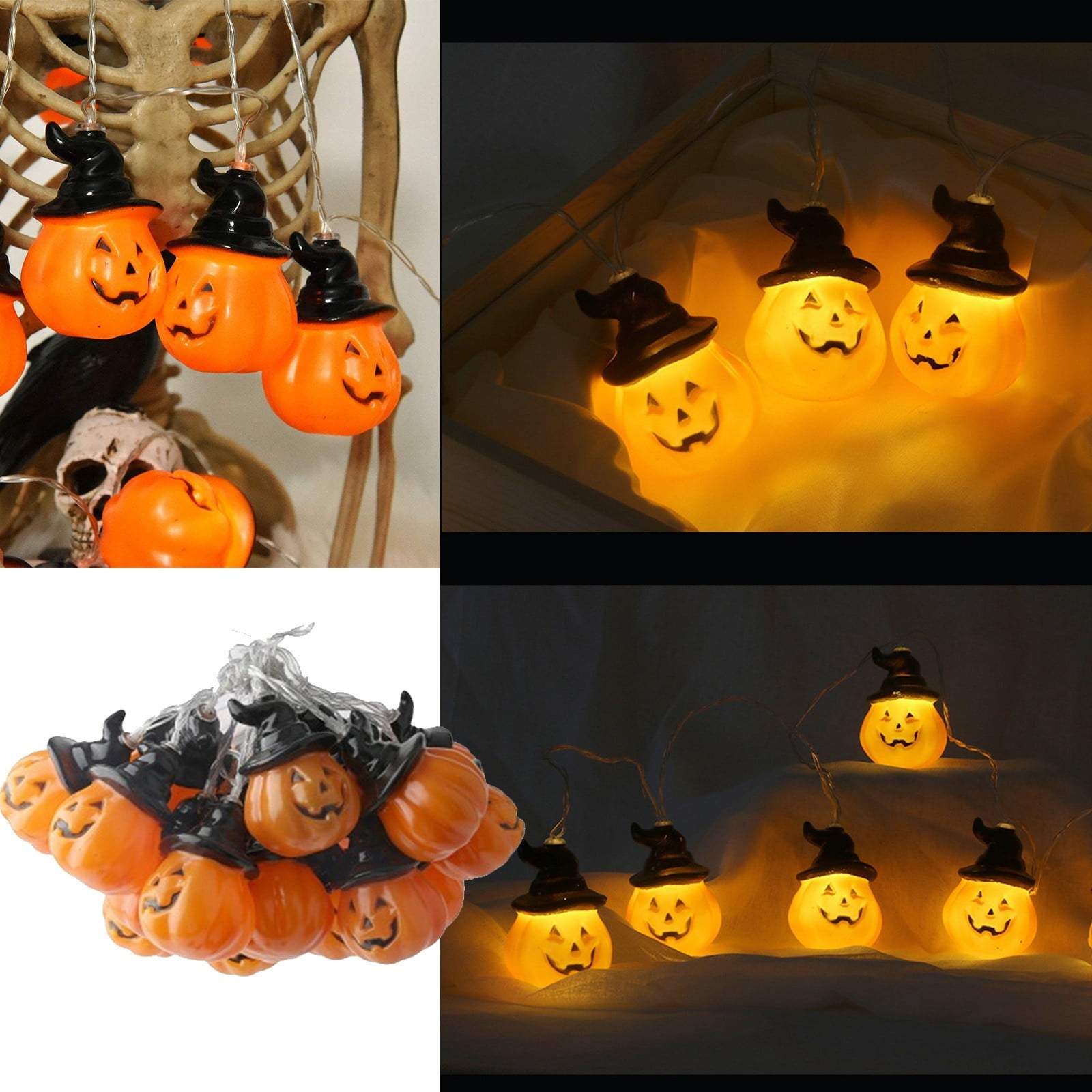 Pumpkin Halloween String Lights 118 or 236 Inches,Cute Pumpkin String ...