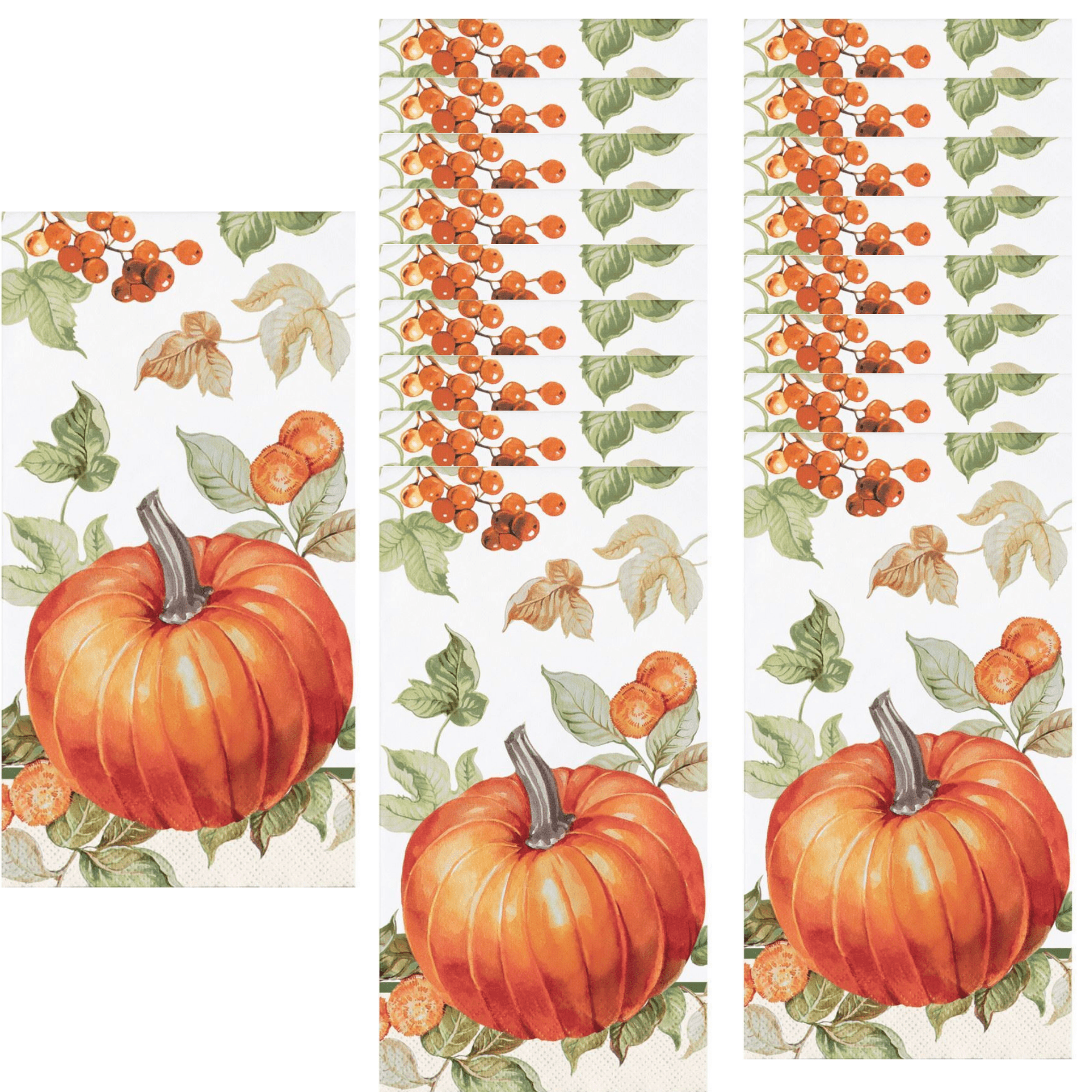 Pumpkin Harvest Fall Thanksgiving 16 Ct Guest Napkins 3 Ply - Walmart.com