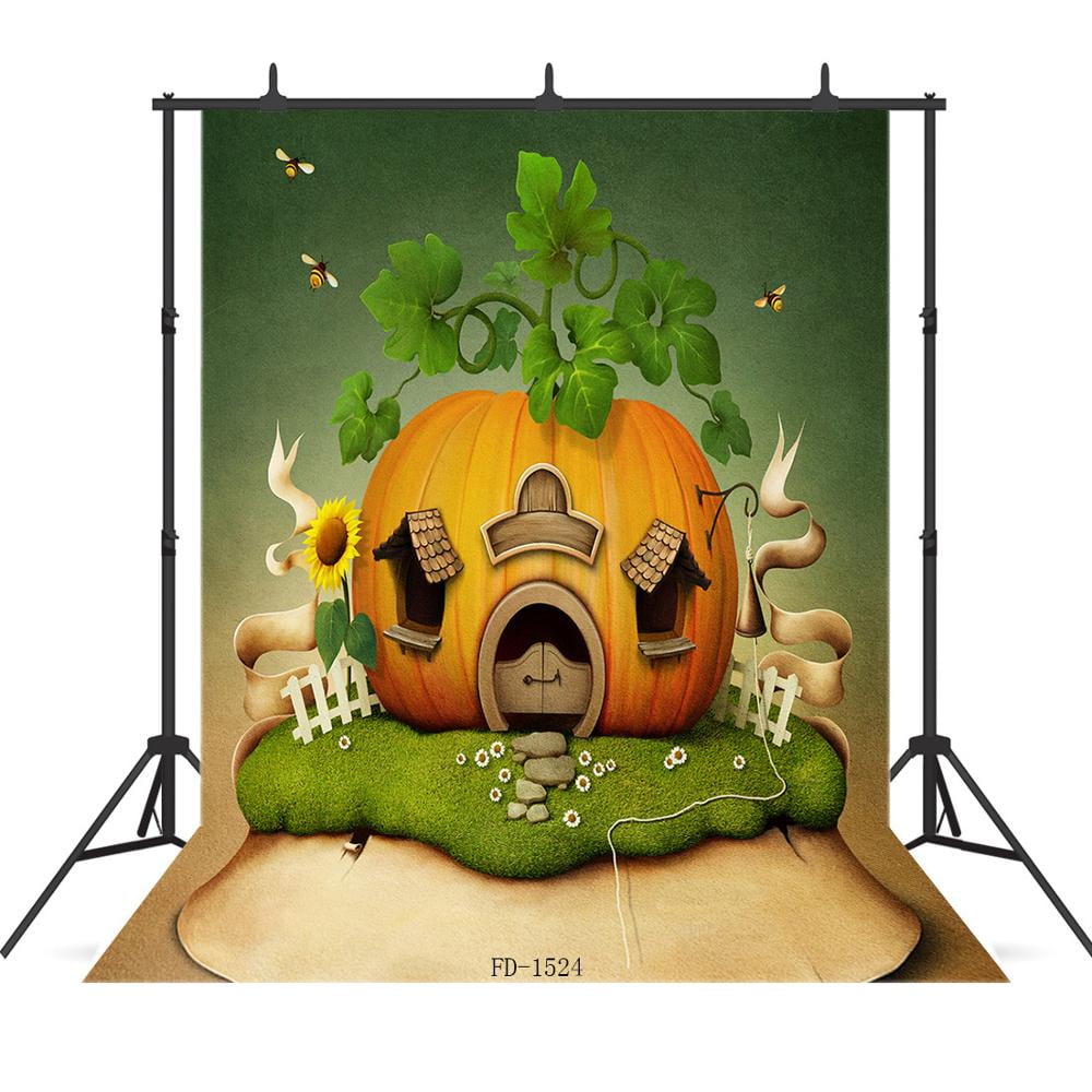 Pumpkin House Fairy Tales Photography Backdrops Vinyl Cloth Backgrounds ...