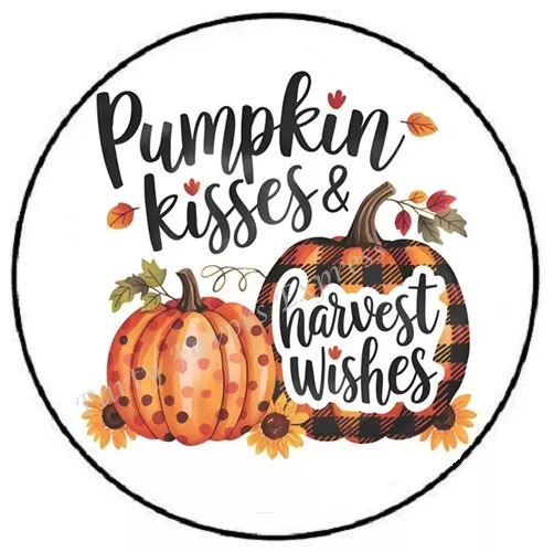 Pumpkin Kisses And Harvest Wishes Sticker Party Favors Sticker Envelope ...