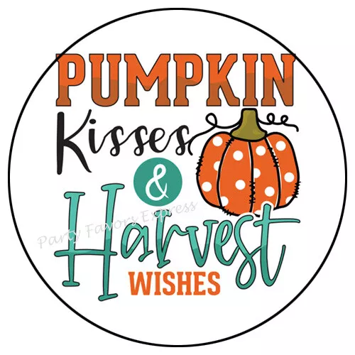 Pumpkin Kisses And Harvest Wishes Sticker Party Favors Sticker Envelope ...