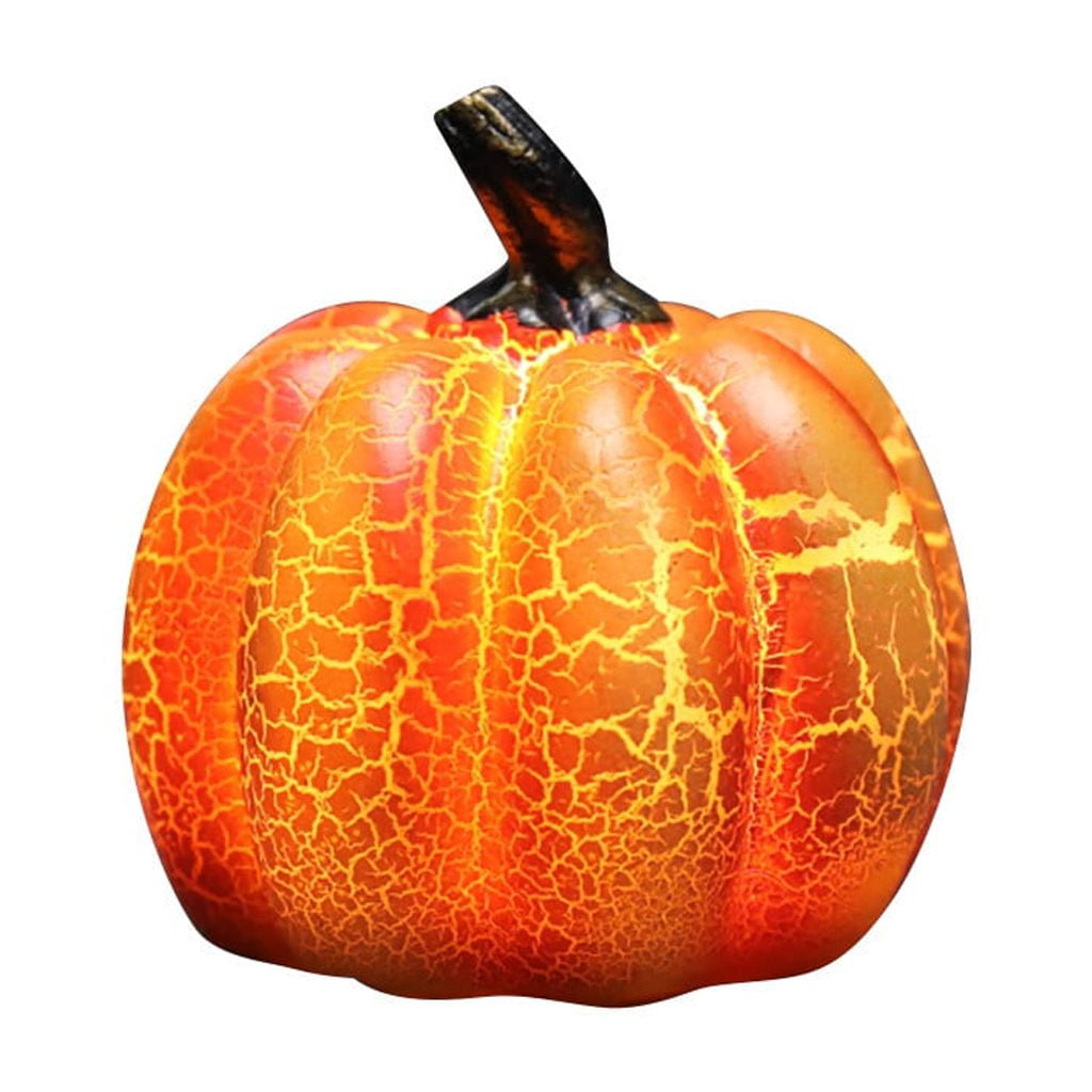 Pumpkin Lantern Halloween Pumpkin Light Room Decoration Light Up Resin ...