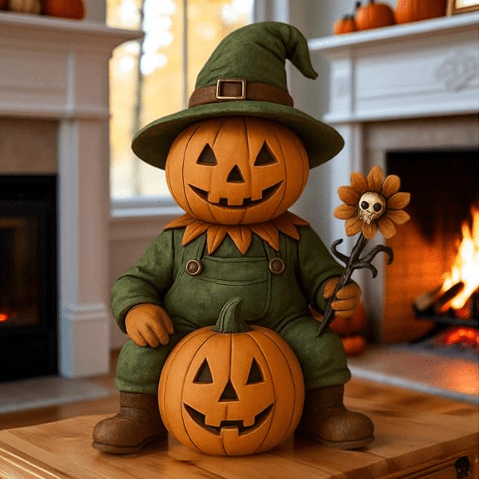 Pumpkin Man Figurine, Halloween Pumpkin Man Figurine Decoration, Cute ...