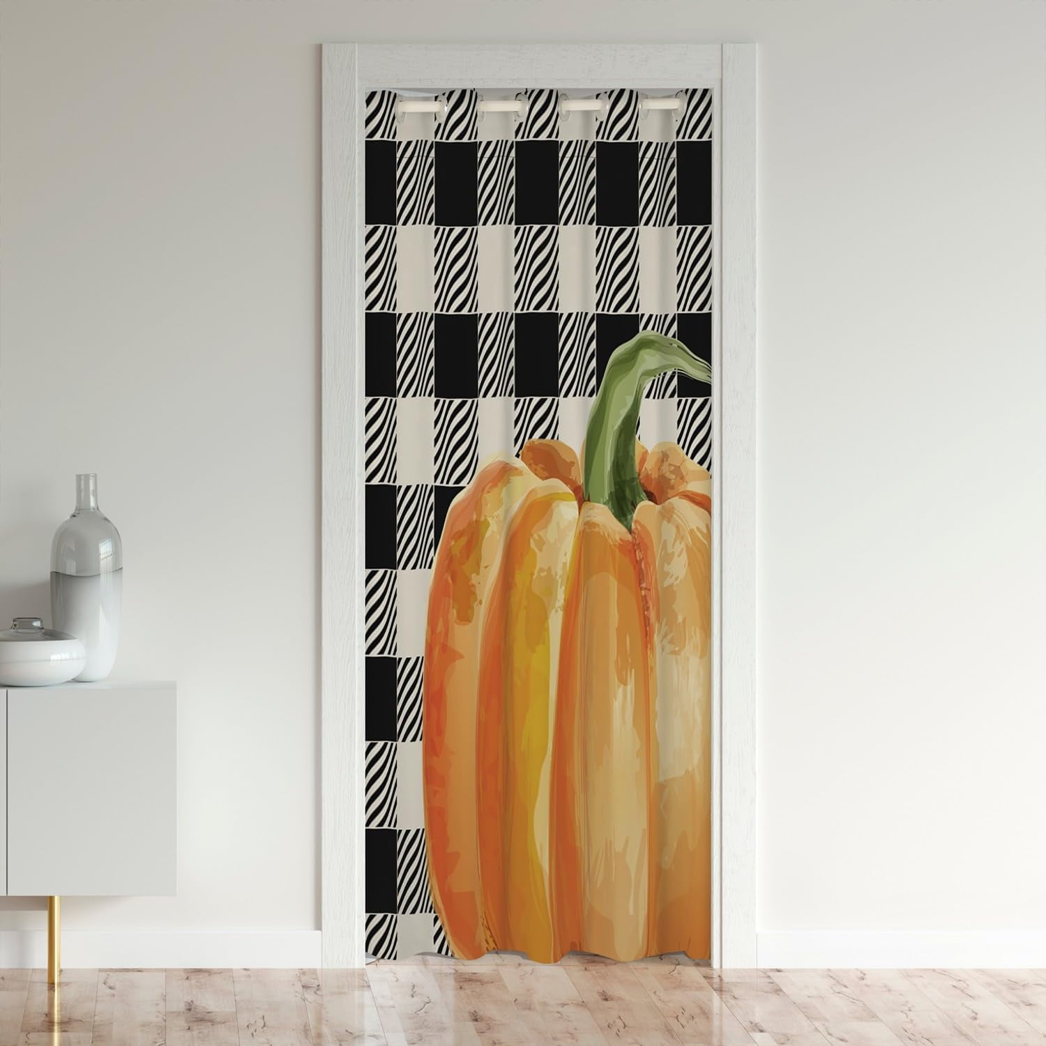 Pumpkin Maple Leaf Door Curtains Doorway Closet Nor for Hallway ...