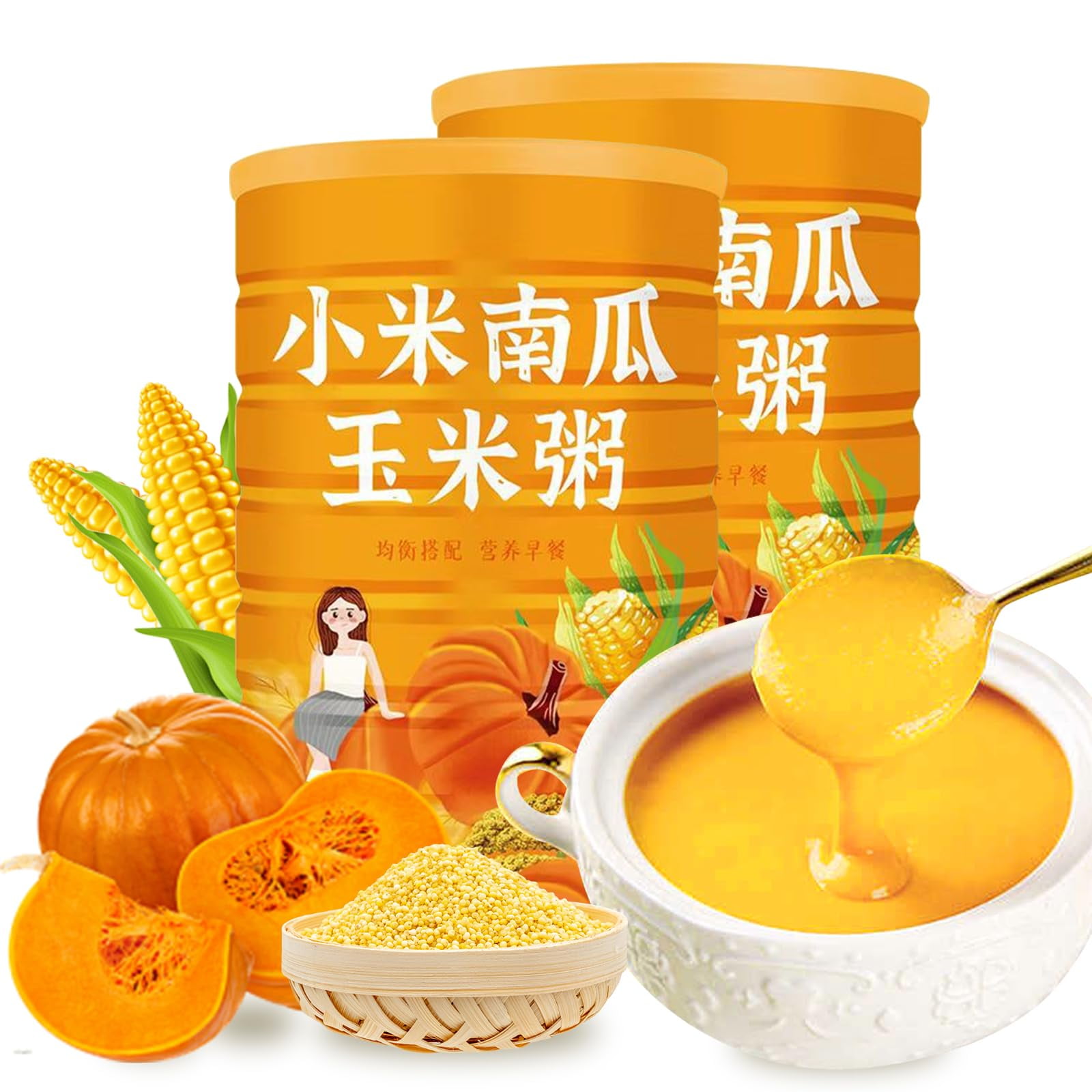 Pumpkin Millet Chinese Corn KEF16 Soup Powder(35.27oz oz/1000g), Fresh ...