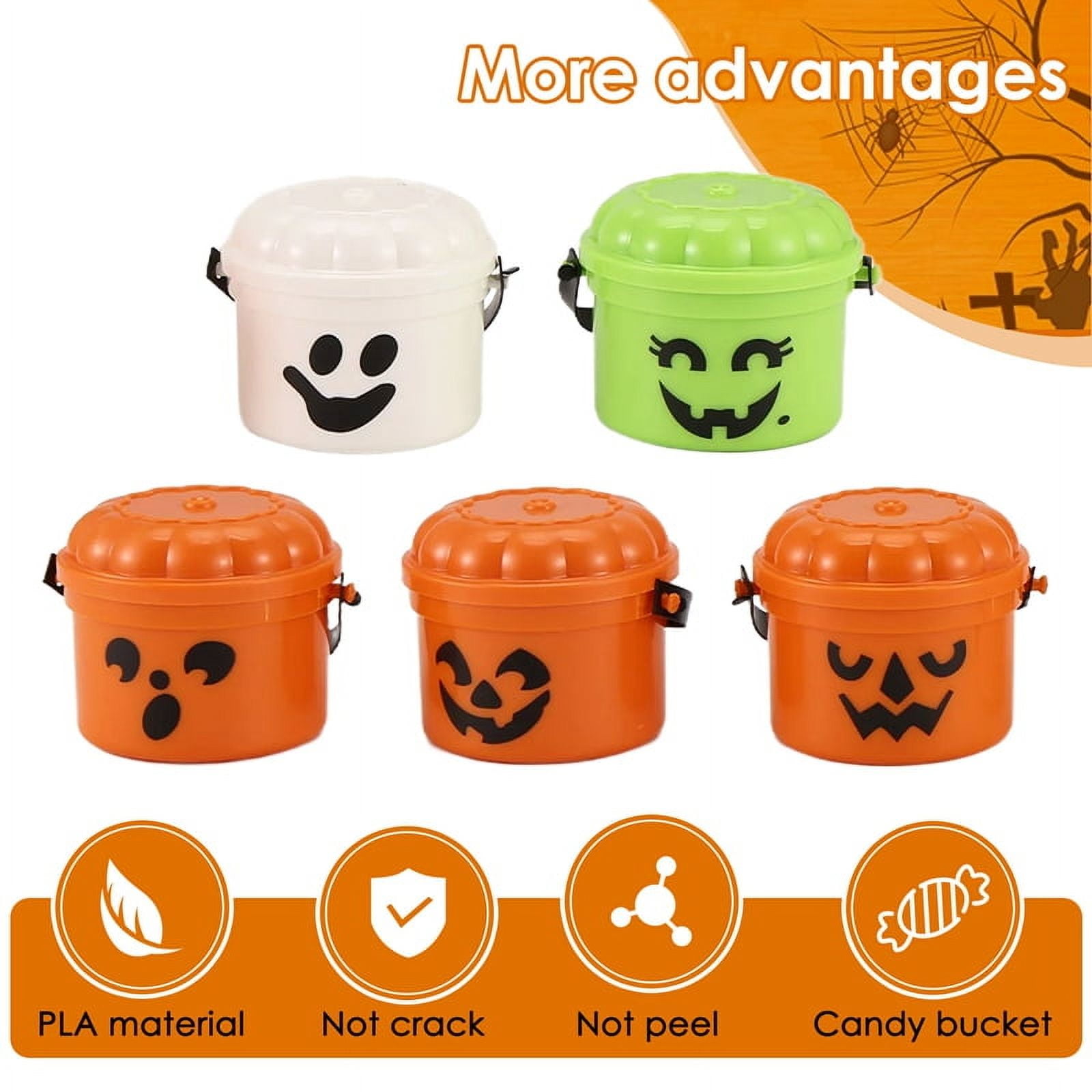 Pumpkin Mini Bucket Miniature Halloween Buckets - Walmart.com