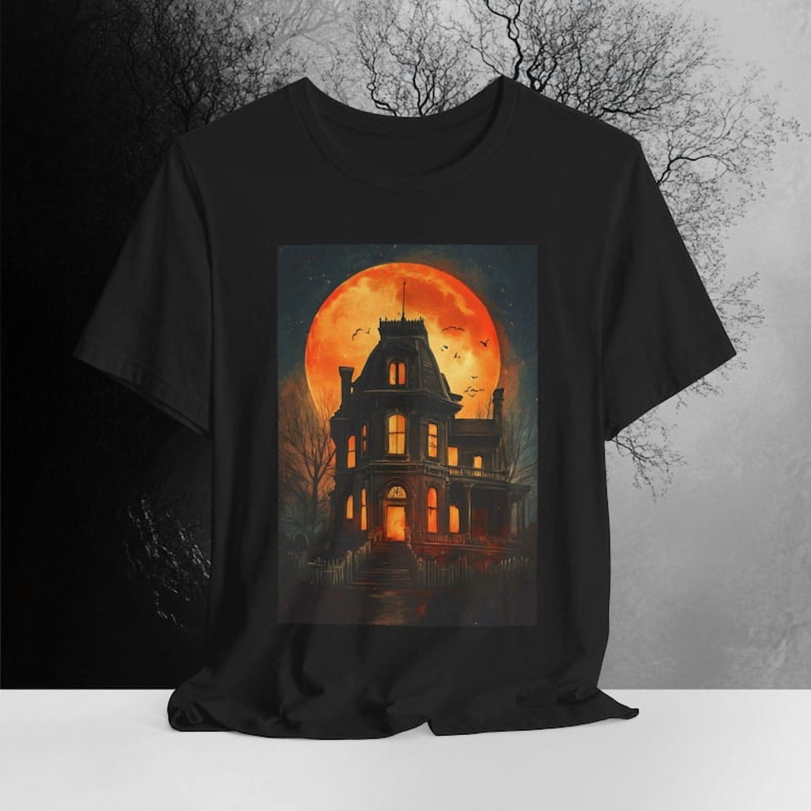 Pumpkin Moon Haunted Mansion T-Shirt | Gothic Apparel | Creepy ...