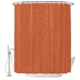 Pumpkin Orange Solid Shower Curtain for Bathroom, Minimalist Cloth ...