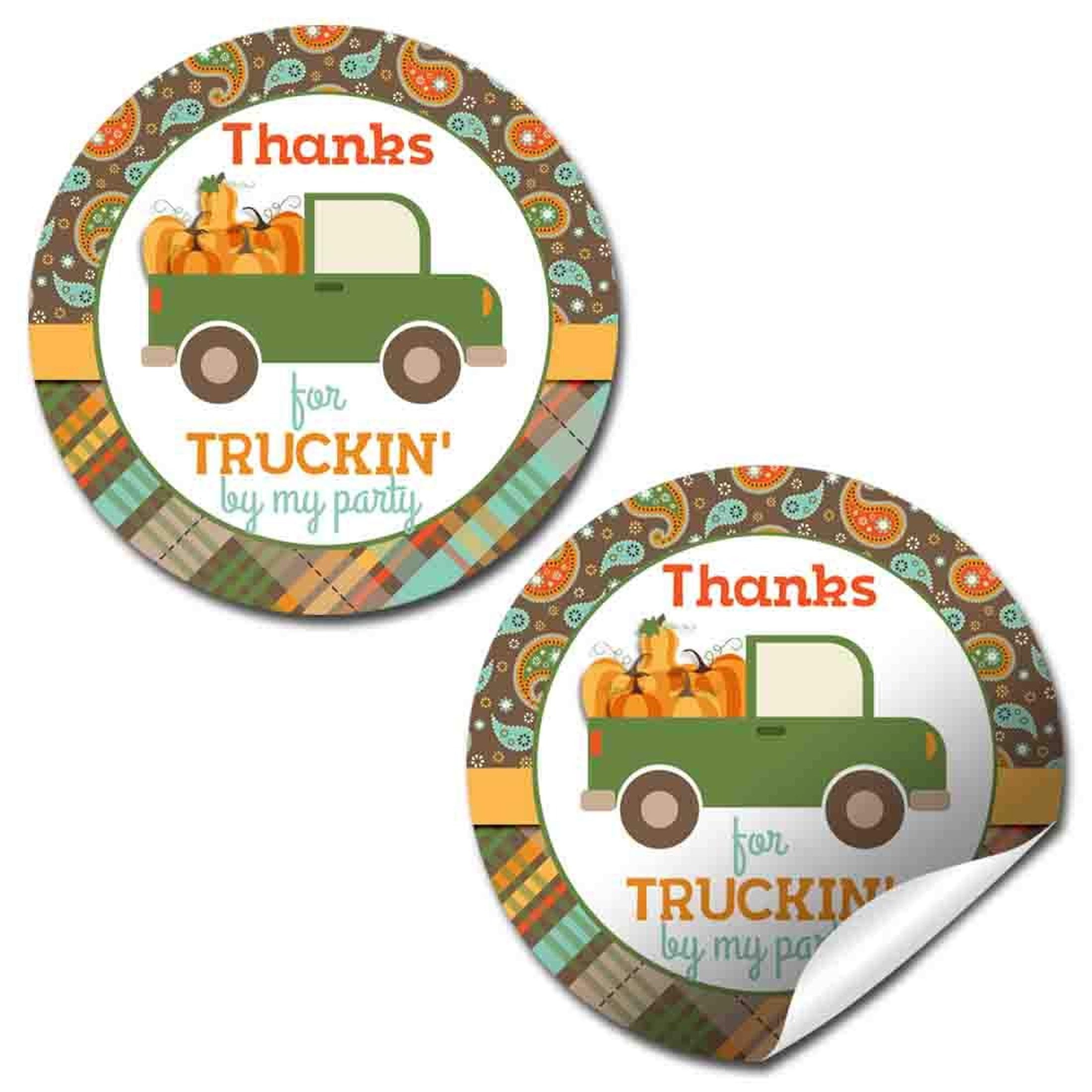 Pumpkin Patch Party Stickers - 40 Fun 2" Circle Labels for Birthday ...