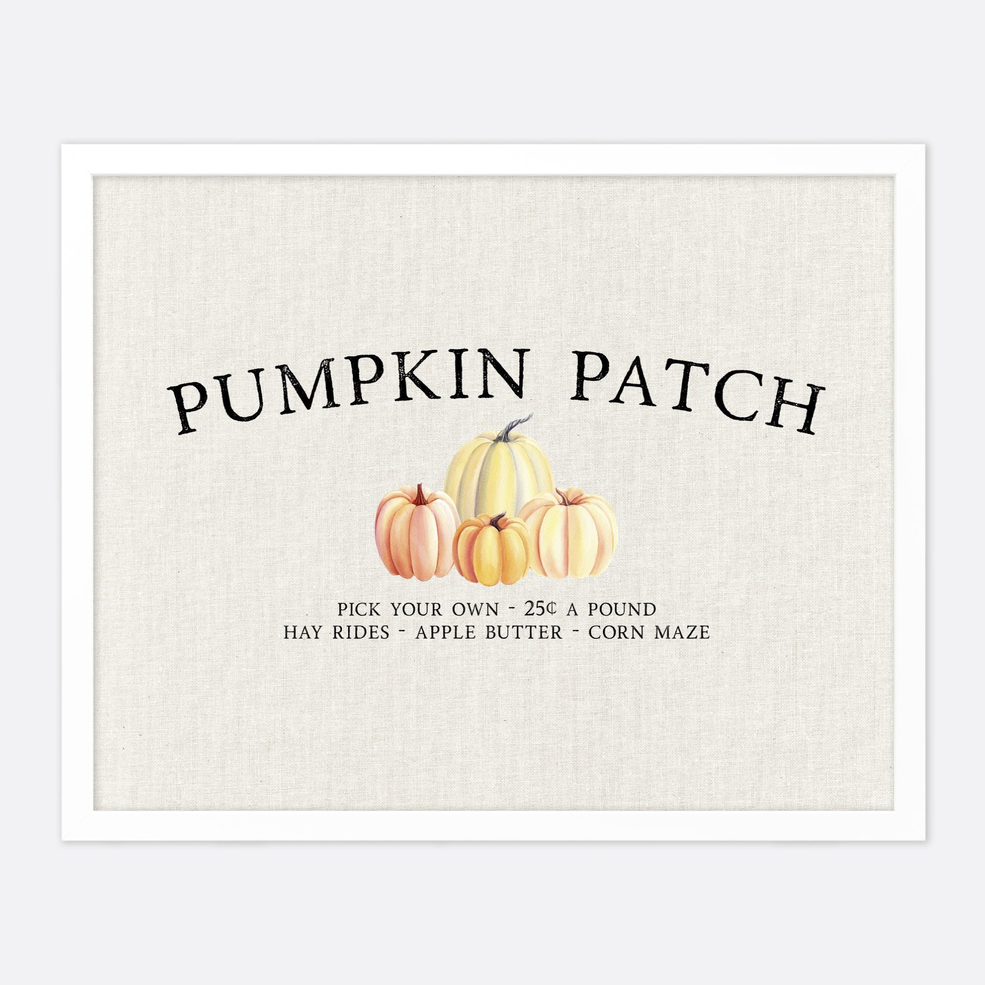Pumpkin Patch, Vintage Wall Art Print Poster, Wall Art Home Decor Large ...