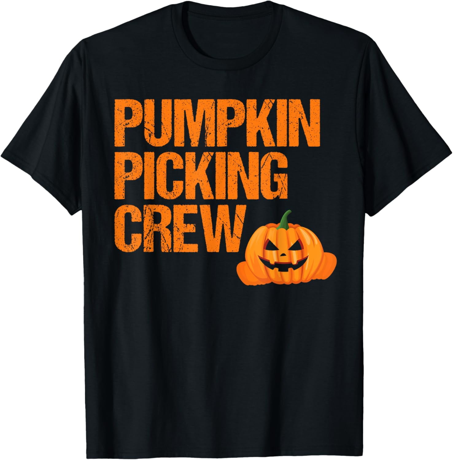 Pumpkin Picking Crew 2024 Halloween Funny Scary Pumpkin Crew T-Shirt ...