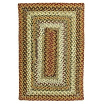 Homespice Cocoa Bean Reversible Black Cotton Rug 5' x 8' Rect. Braided ...