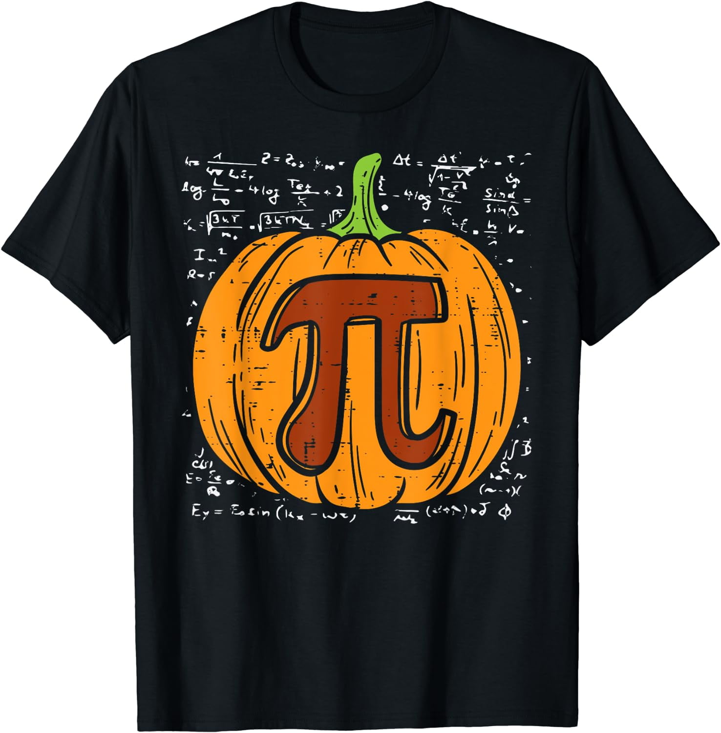 Pumpkin Pie Funny Halloween Pi Day Pun Nerd Math Teacher T-Shirt ...