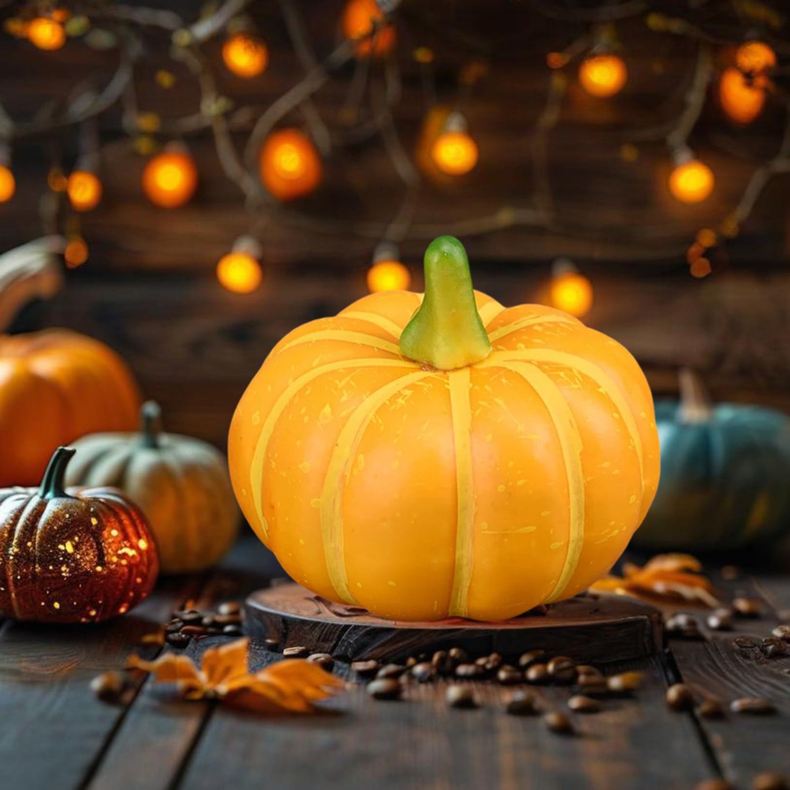 Pumpkin Plastic Vegetable Model Halloween Decorations 3.15x3.15x3.74in ...