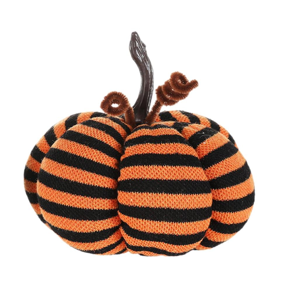 Pumpkin Plush | Soft and Fluffy Stuffed Pumpkin Decor | Striped ...