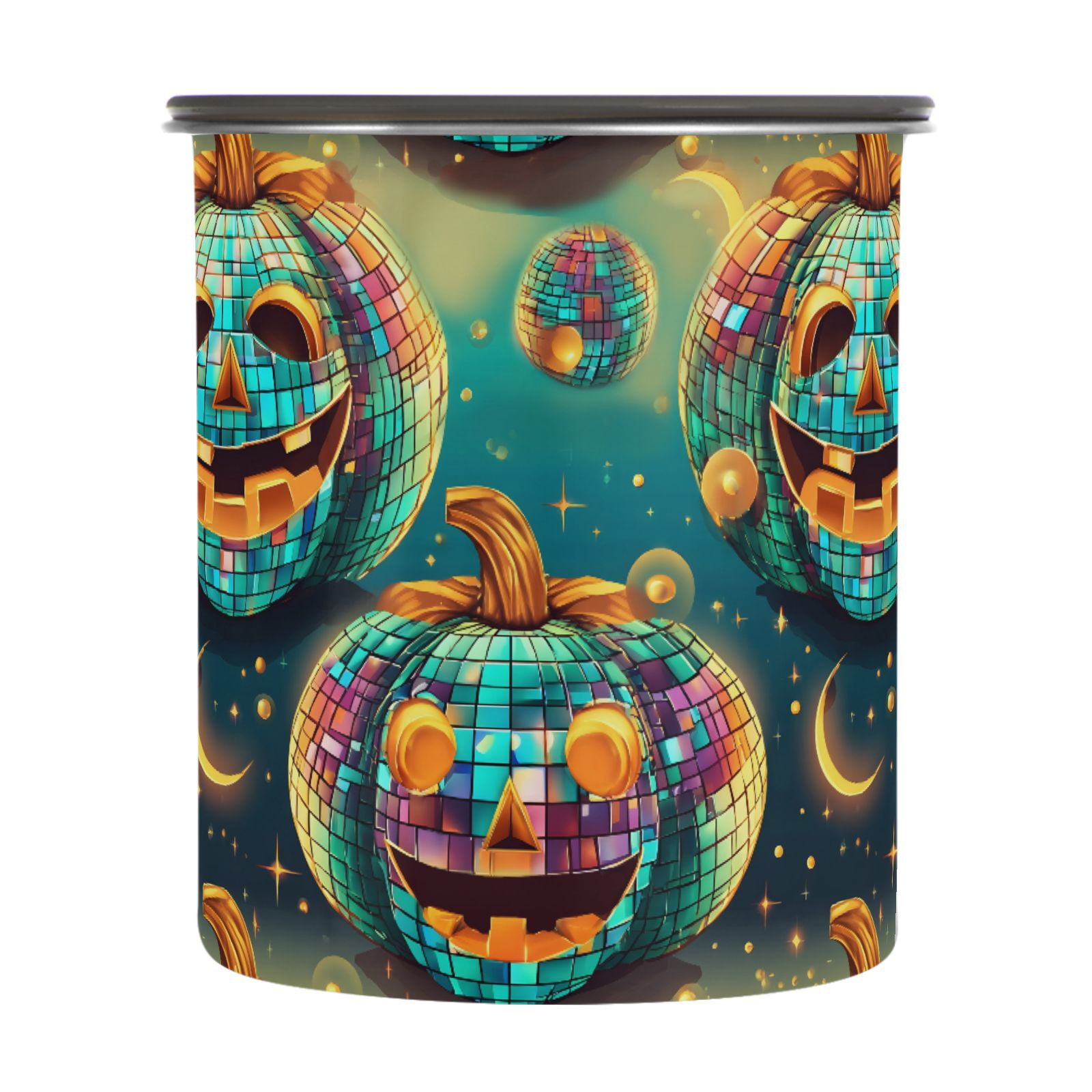 Pumpkin Pop Art Airtight Coffee Bean Canister 30oz Food Storage ...