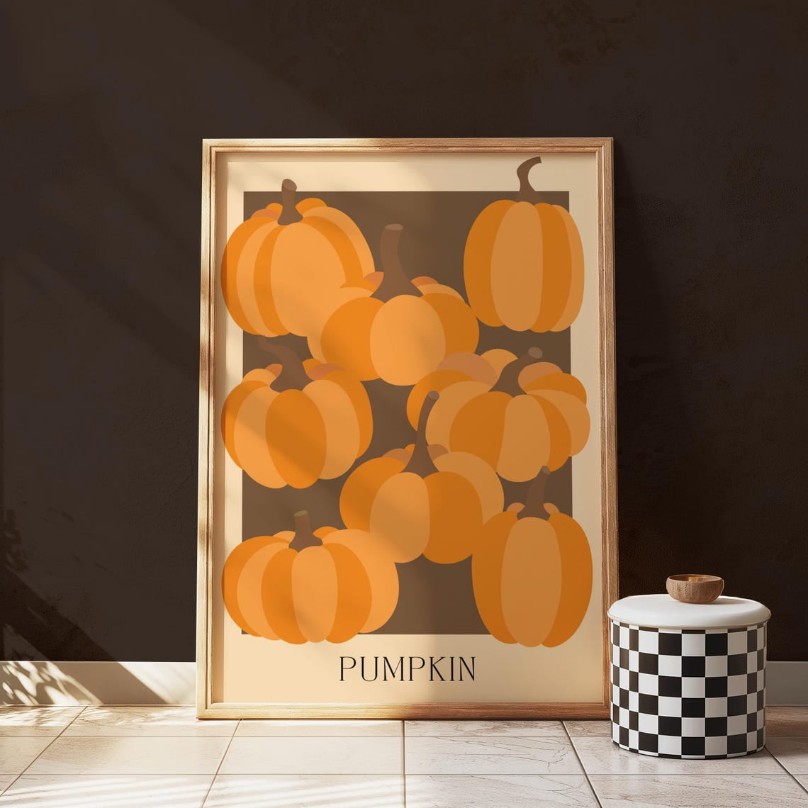 Pumpkin Print Printable Wall Art Print Fall Decor Print Fall Aesthetic ...