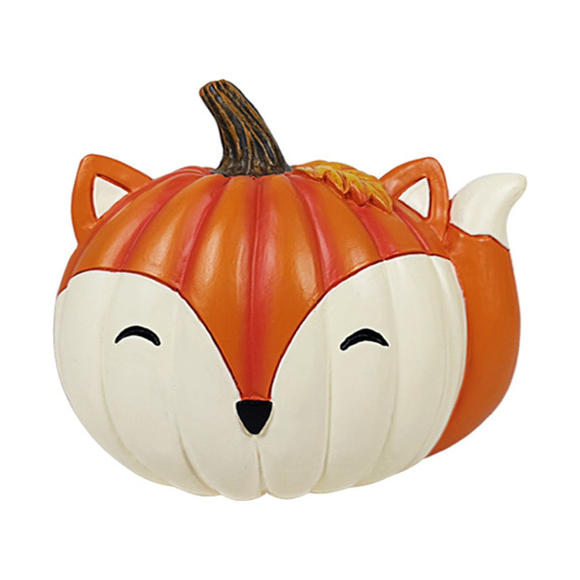 Pumpkin Raccoon Fox Ornament, Cute Animal Pumpkin Resin Statue Table ...