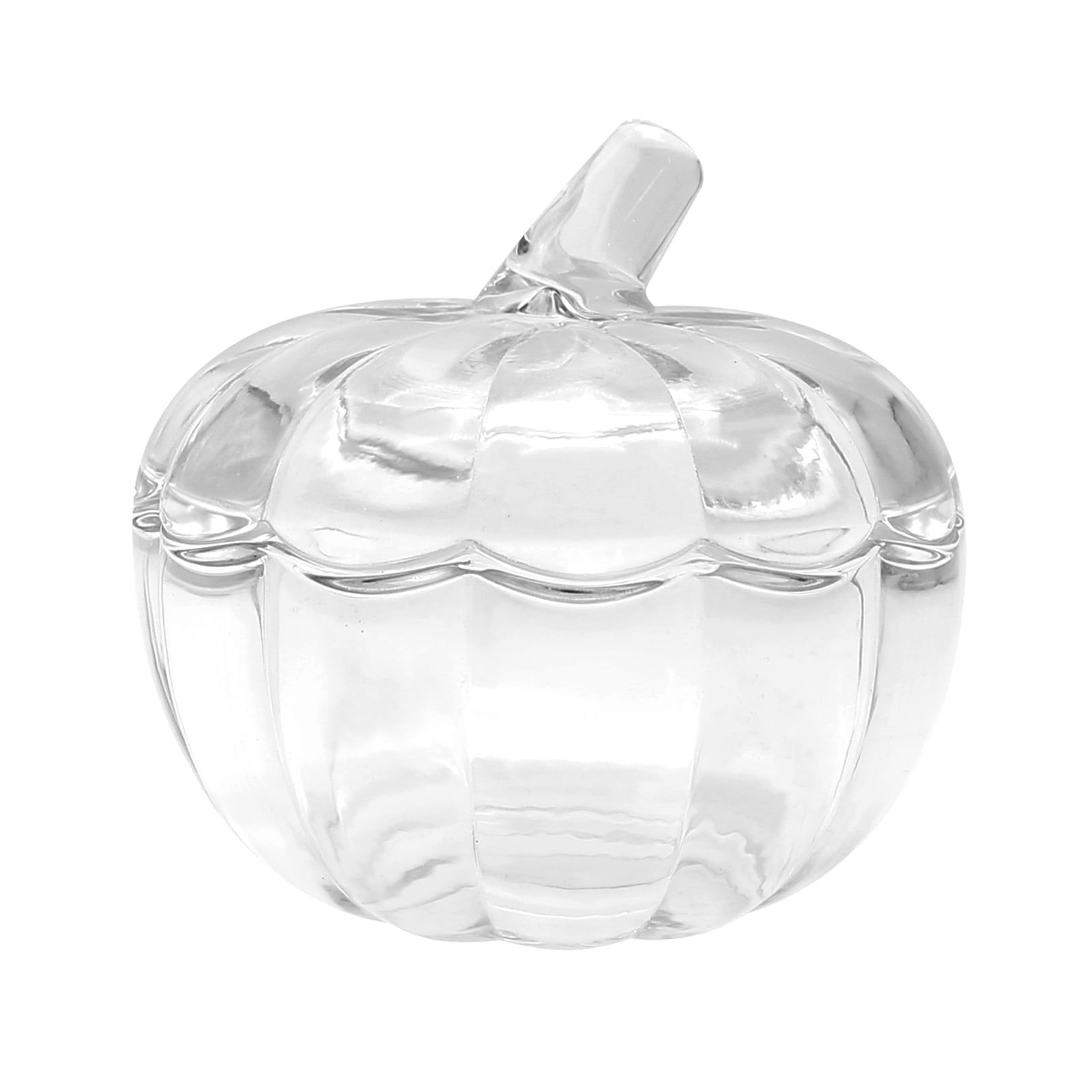 Pumpkin Shade Glass Storage Jar with Lid - 7.87X7.87X3.54 Inch Pantry ...