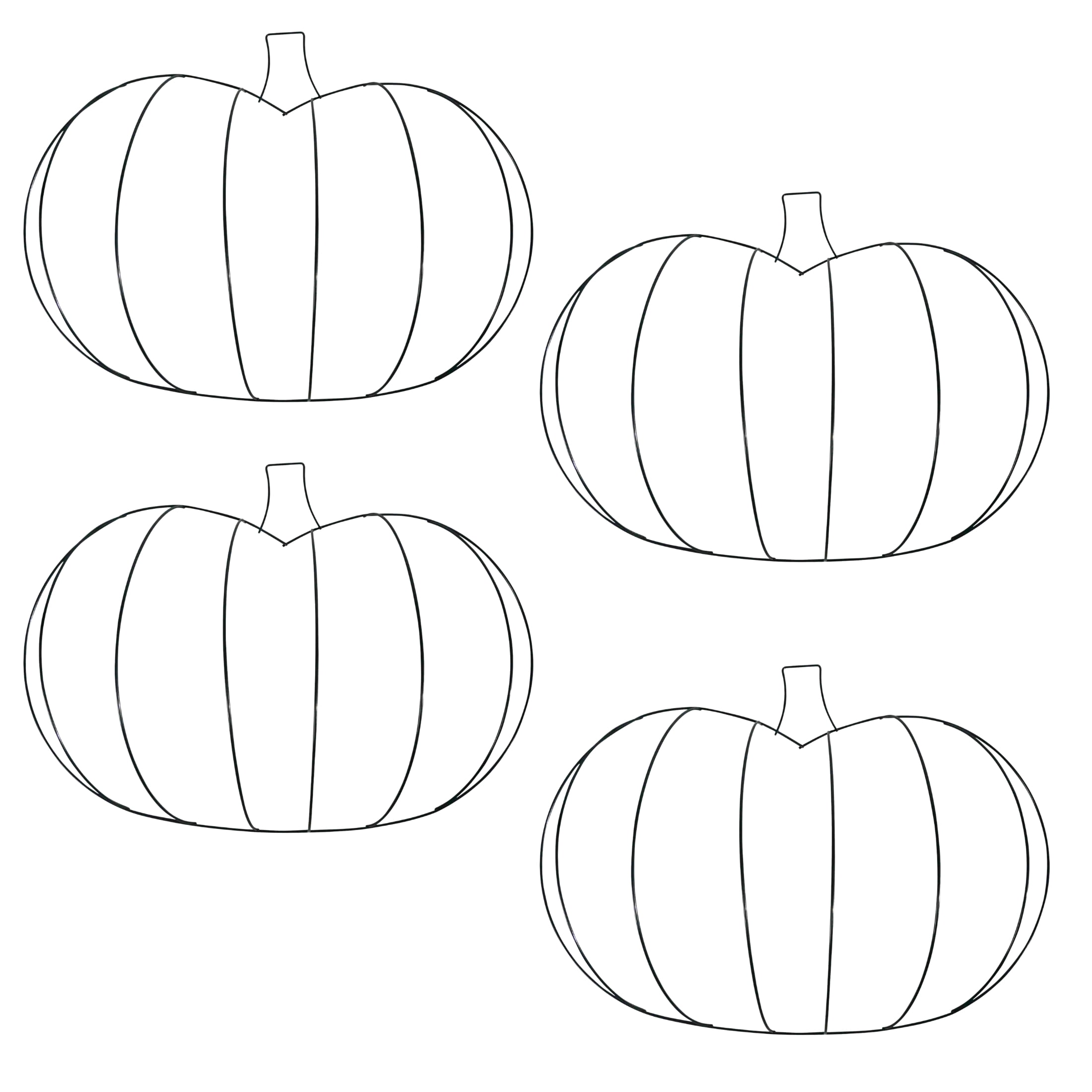Pumpkin Shaped 3D Metal Wreath Forms 13x17.625 Inches Fall Halloween ...